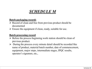 Schedule m | PPTX