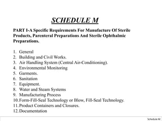 Schedule m | PPTX