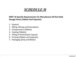 Schedule m | PPTX