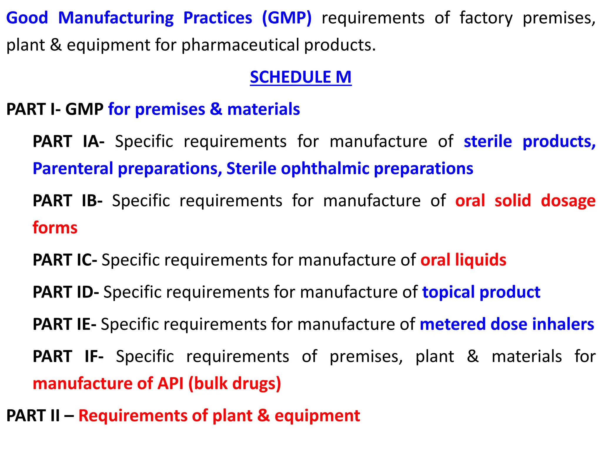 SCHEDULE M,industrial pharmacy 3rd sem.pptx
