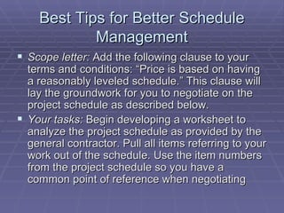 Schedule management | PPT