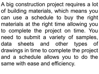 Schedule of materials 2 | PPT