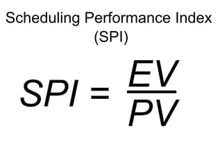Schedule Performance Index (SPI) in Project Management | PPTX