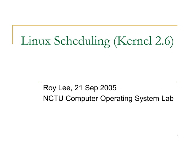 Linux O(1) Scheduling | PDF