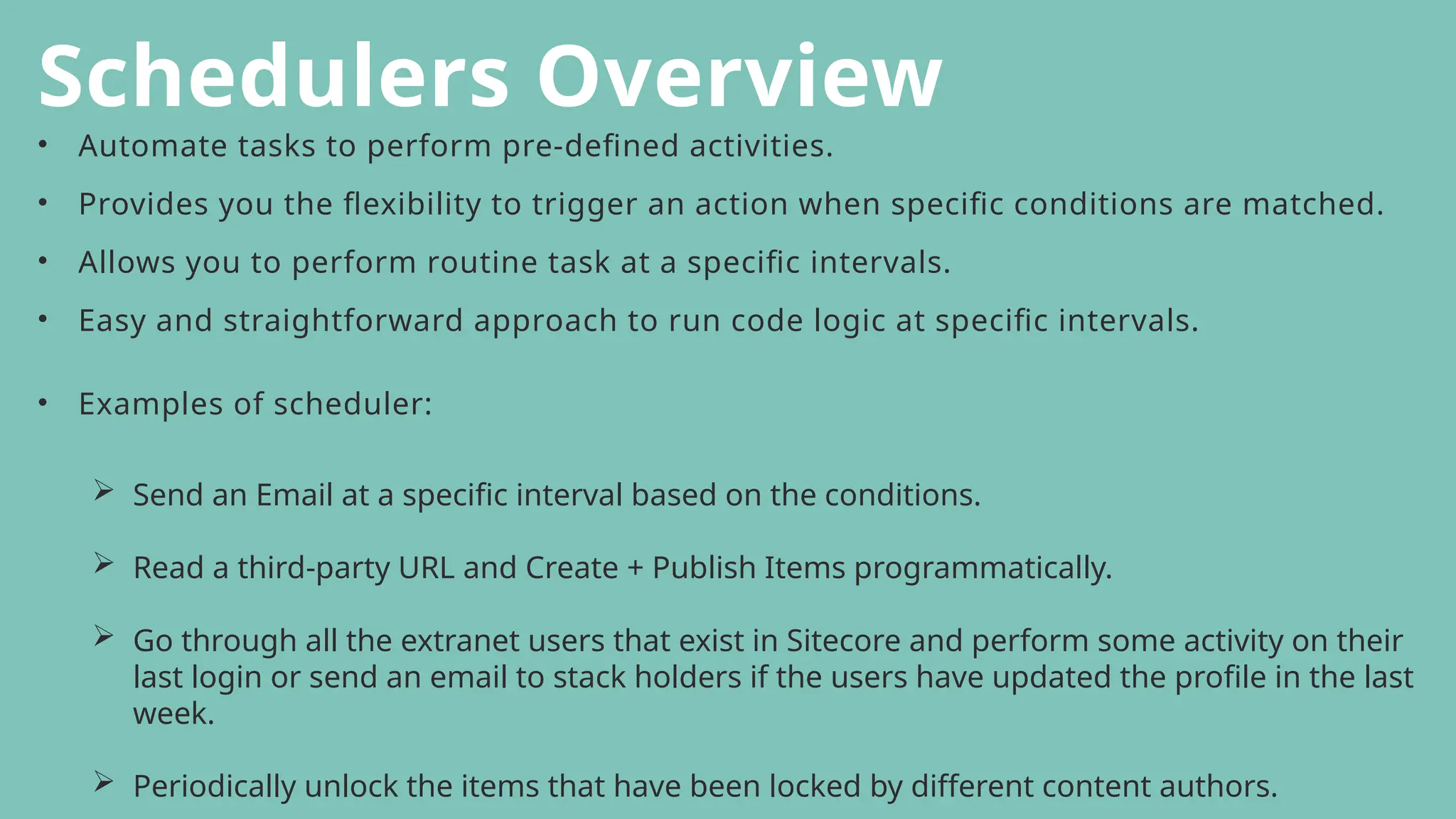 Understanding Sitecore Schedulers: Configuration and Execution Guide | PPT