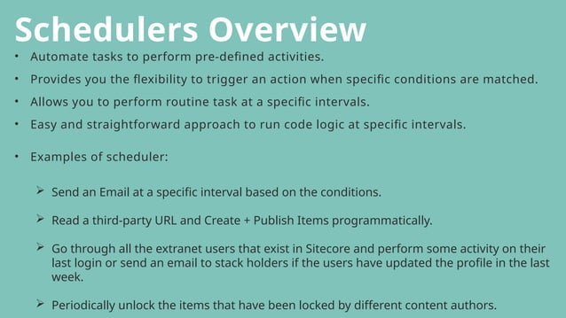 Understanding Sitecore Schedulers: Configuration and Execution Guide | PPT