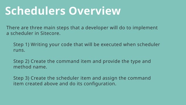 Understanding Sitecore Schedulers: Configuration and Execution Guide | PPT