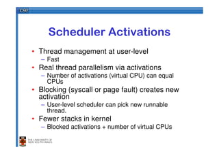 Scheduler activations | PDF