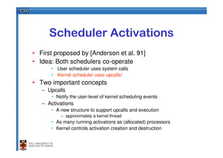 Scheduler activations | PDF