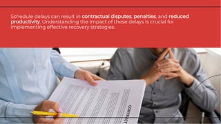 Schedule Recovery Strategies in Construction Planning in project ...