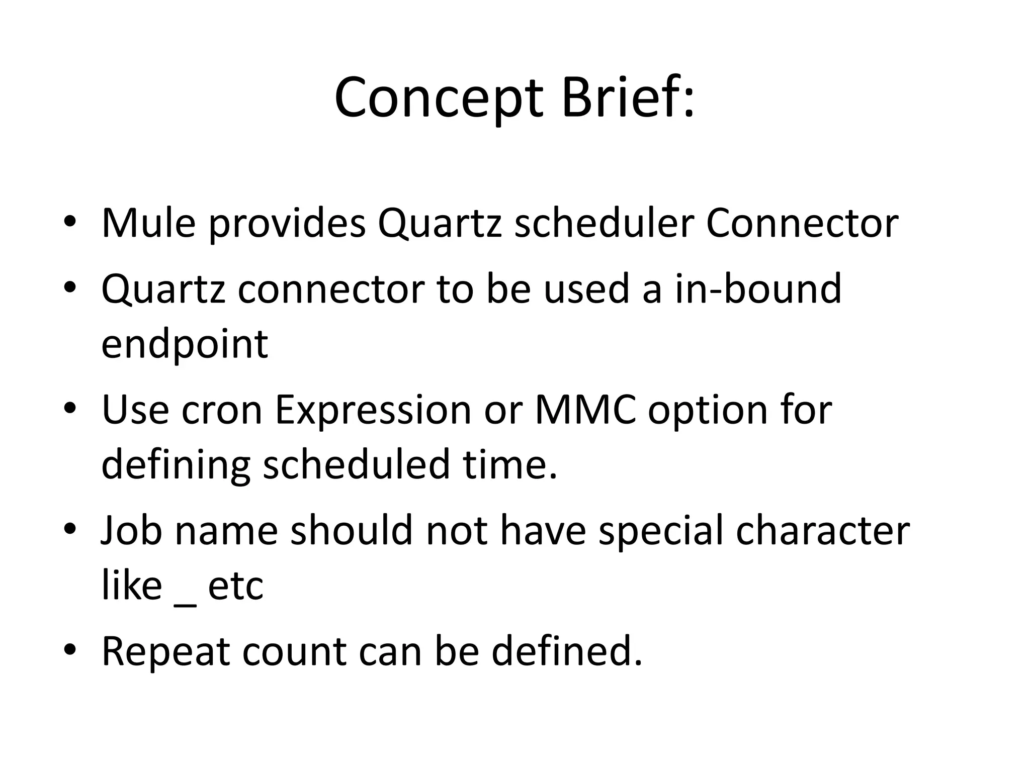 Scheduler job using mule | PPT
