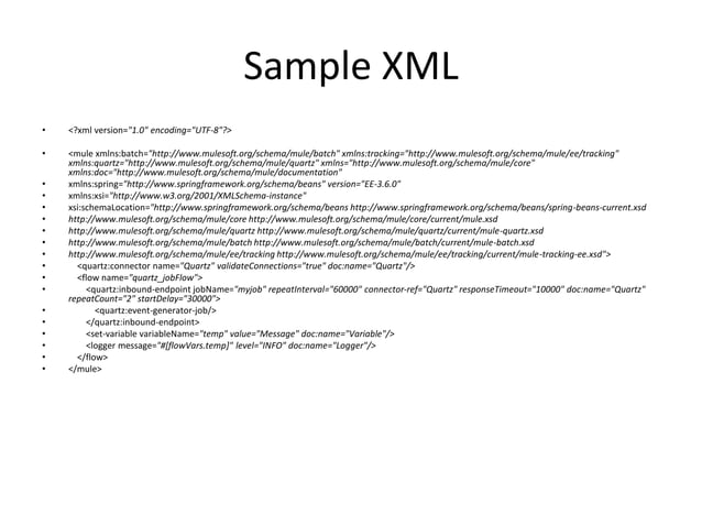 Scheduler job using mule | PPT