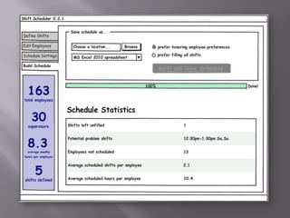 UI Project: Shift Scheduler | PPTX