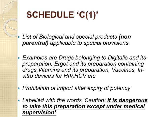 Schedules | PPTX | Pharmaceutical Drugs | Medical Health
