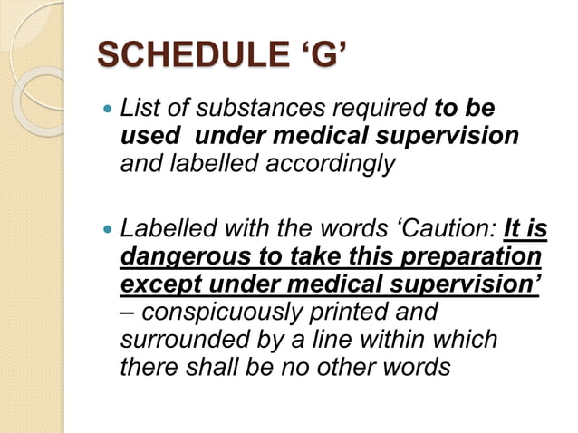 Schedules | PPTX | Pharmaceutical Drugs | Medical Health