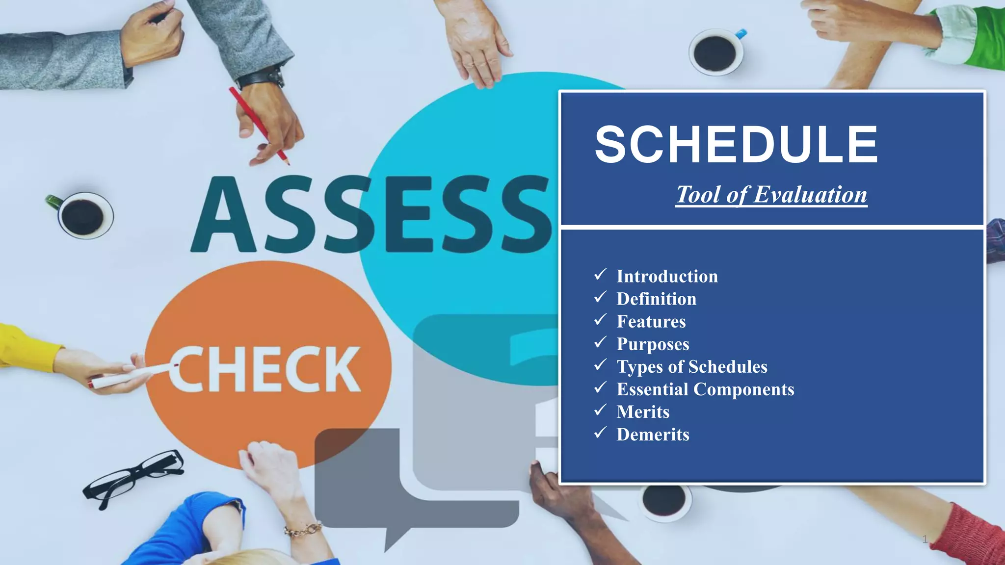 Schedules_Tools of Assessment in Education | PPTX