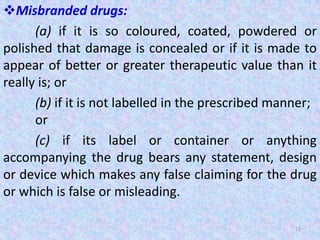 Schedules of Drugs & Cosmetics Act (1940), Rules(1945) | PPTX