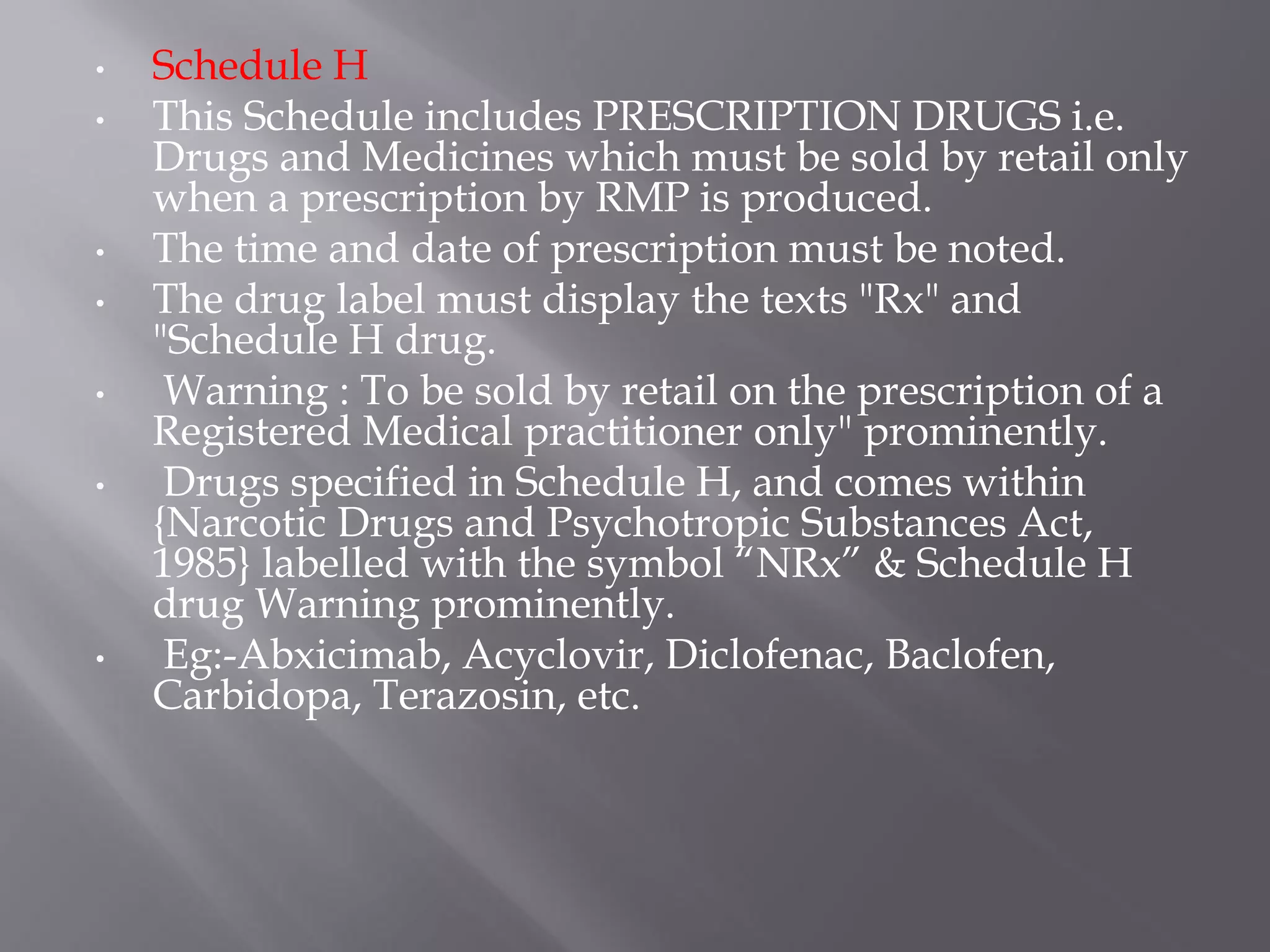 Schedules of drugs | PDF
