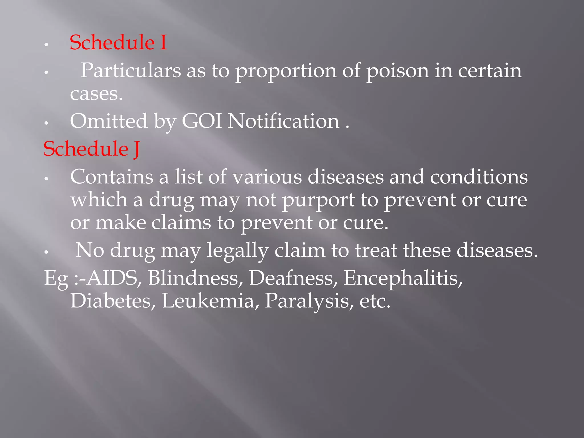 Schedules of drugs | PDF