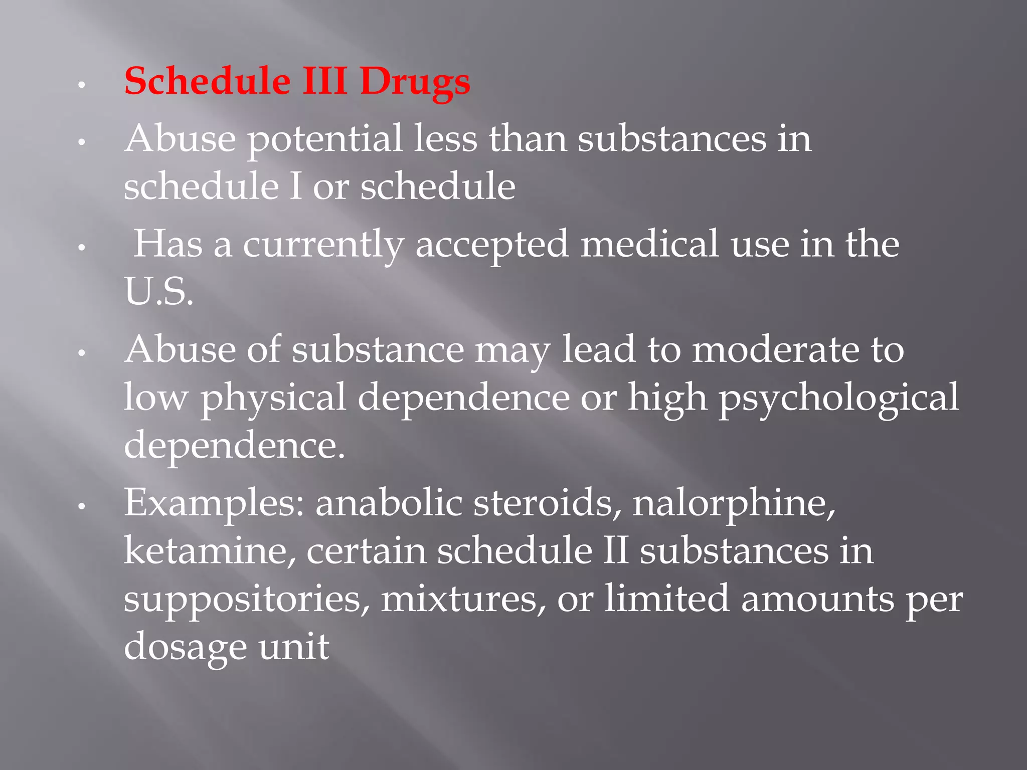 Schedules of drugs | PDF