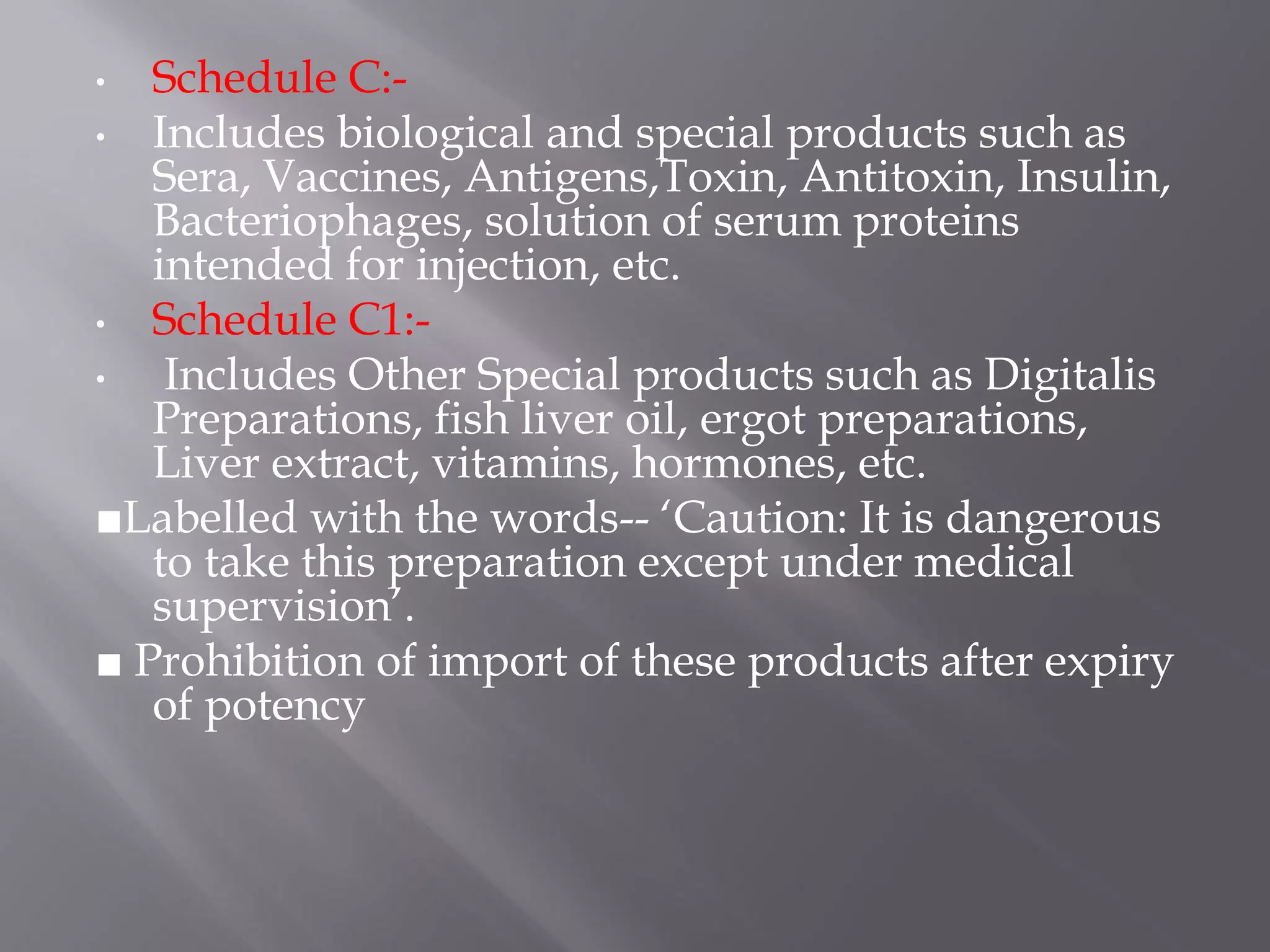 Schedules of drugs | PDF