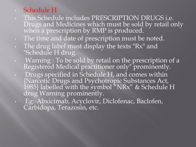 Schedules of drugs | PDF