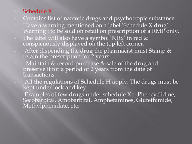 Schedules of drugs | PDF