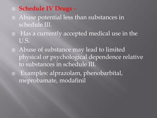 Schedules of drugs | PDF