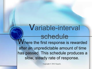 Schedules of reinforcement | PPTX