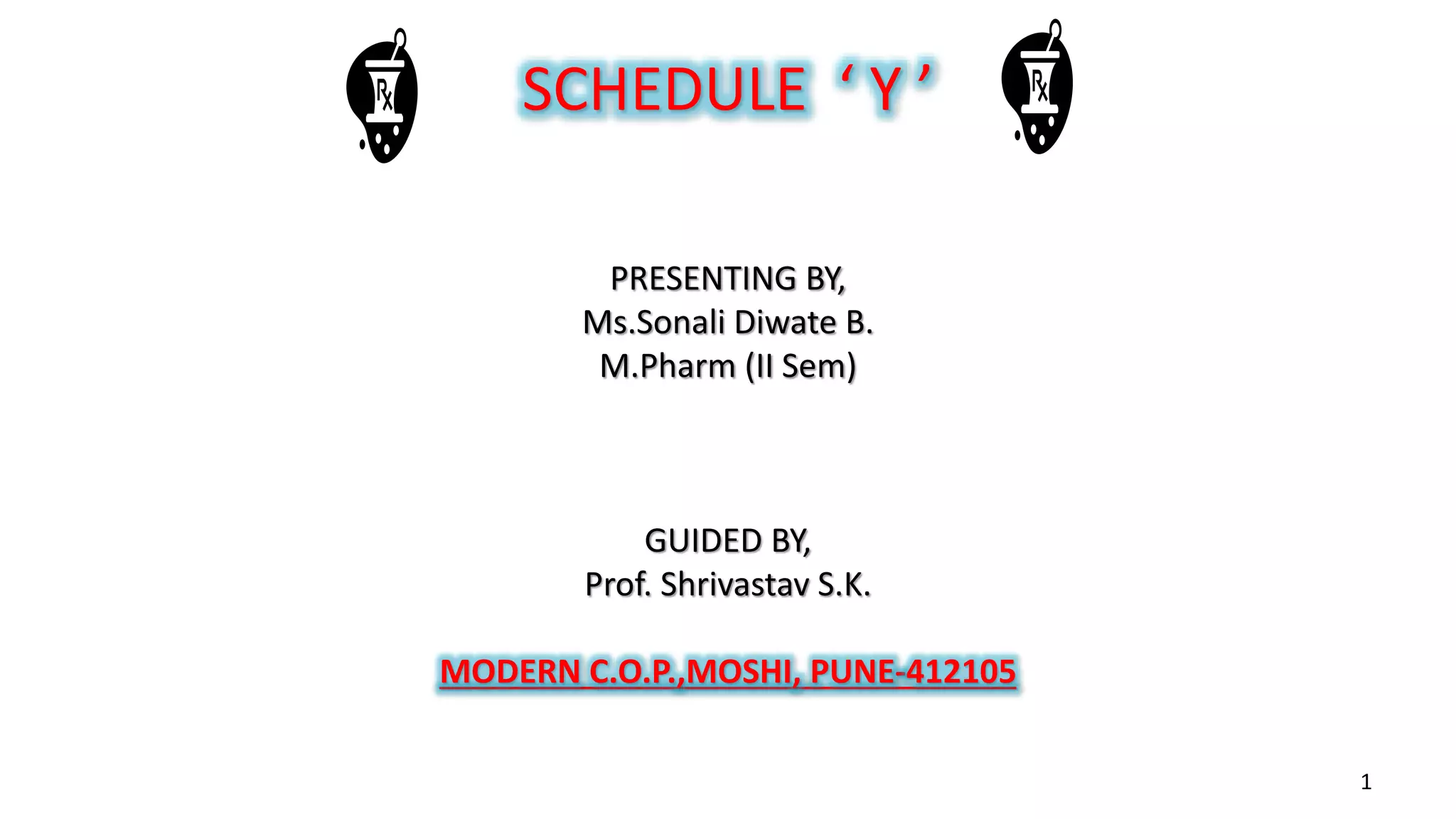 Schedule ‘ Y ’ | PPT