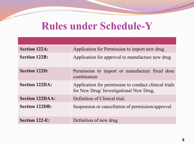 Schedule Y | PPTX | Pharmaceutical Drugs | Medical Health