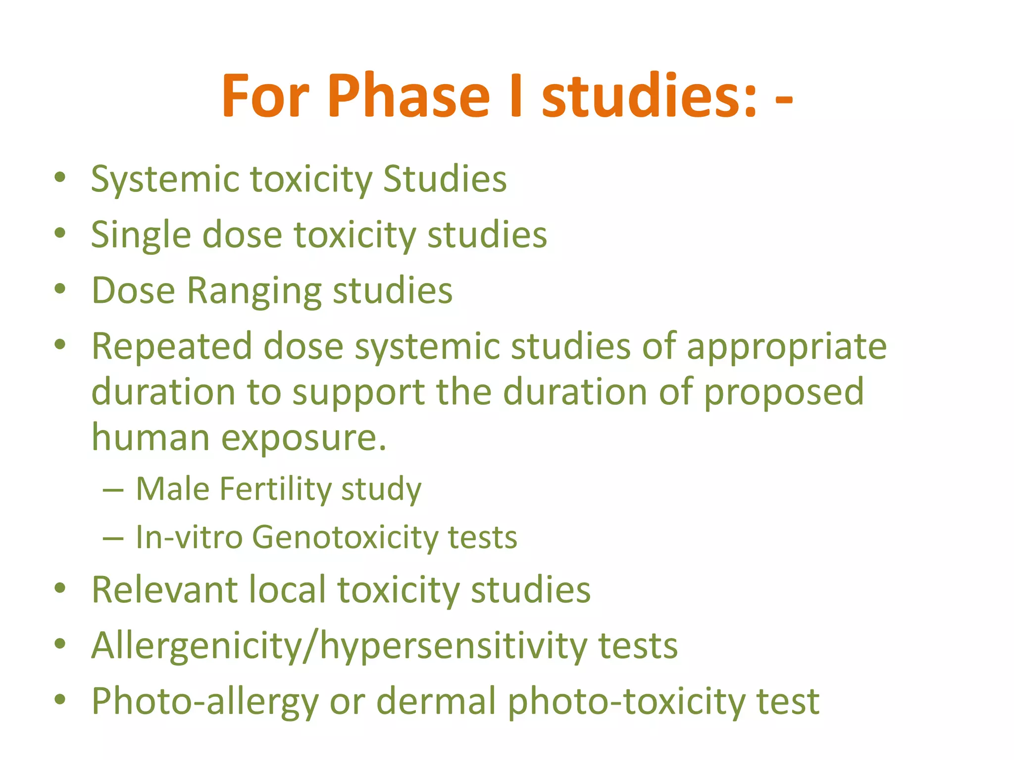 Schedule y for toxicity studies | PPTX