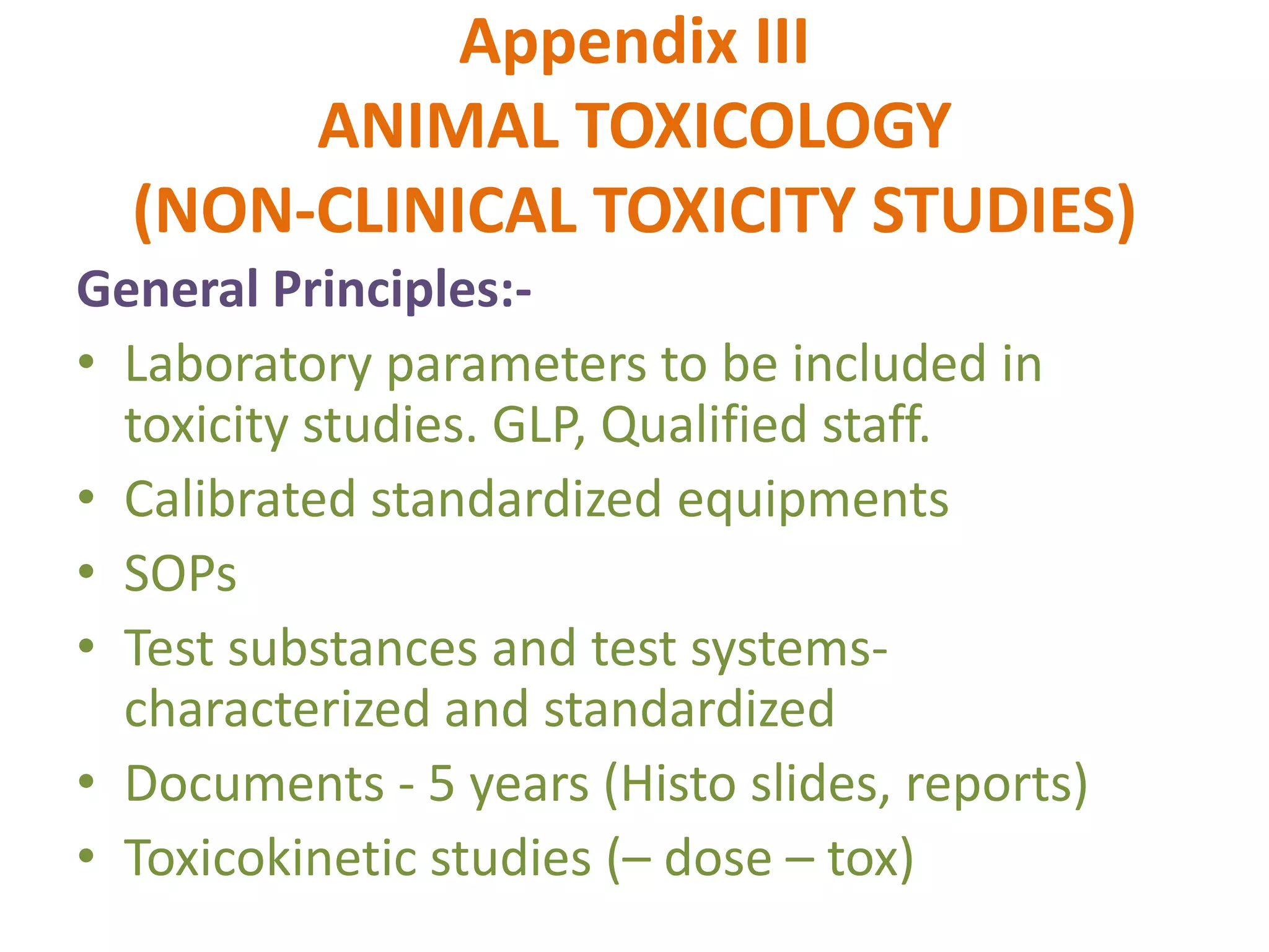 Schedule y for toxicity studies | PPTX