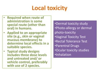 Schedule y for toxicity studies | PPTX