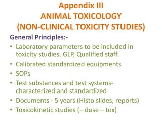 Schedule y for toxicity studies | PPTX