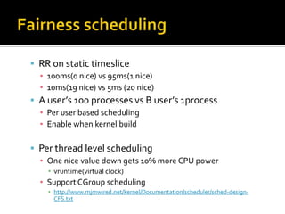 Linux Process & CF scheduling | PPTX | Operating Systems | Computer ...