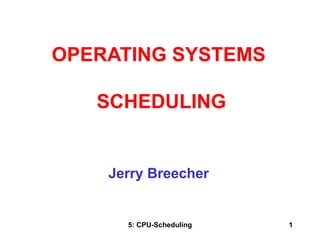 CPU scheduling in Operating System Explanation | PPT