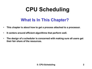 CPU scheduling in Operating System Explanation | PPT