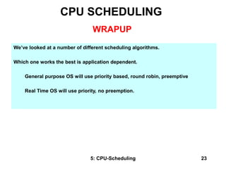 CPU scheduling in Operating System Explanation | PPT