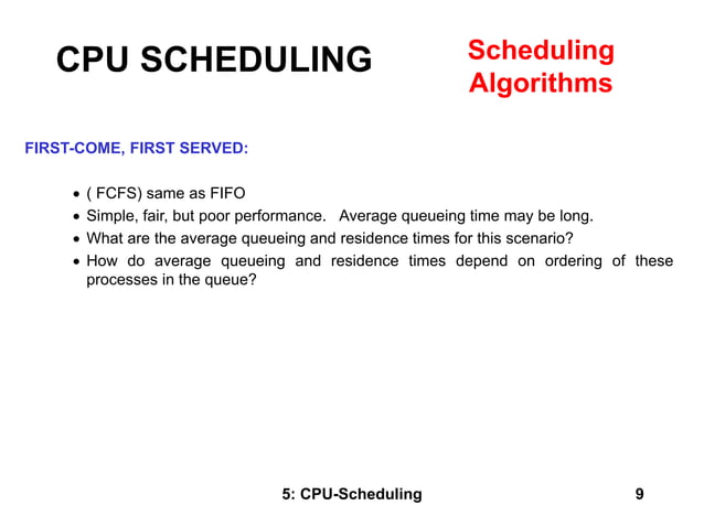 CPU scheduling in Operating System Explanation | PPT