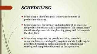 Scheduling production | PPT