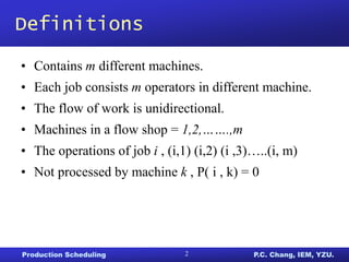 Power Point Presentation on Flow Shop Scheduling | PPT
