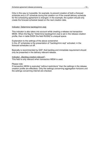 Scheduling agreement konwledge paper | DOC