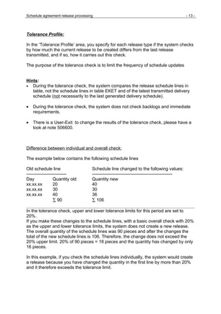 Scheduling agreement konwledge paper | DOC