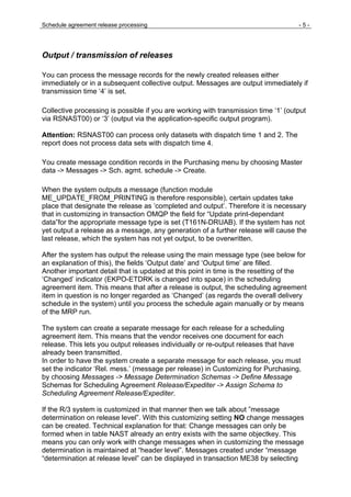 Scheduling agreement konwledge paper | DOC
