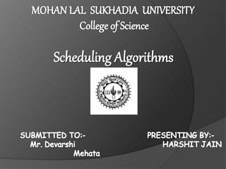 Scheduling algo(by HJ) | PPTX | Operating Systems | Computer Software ...