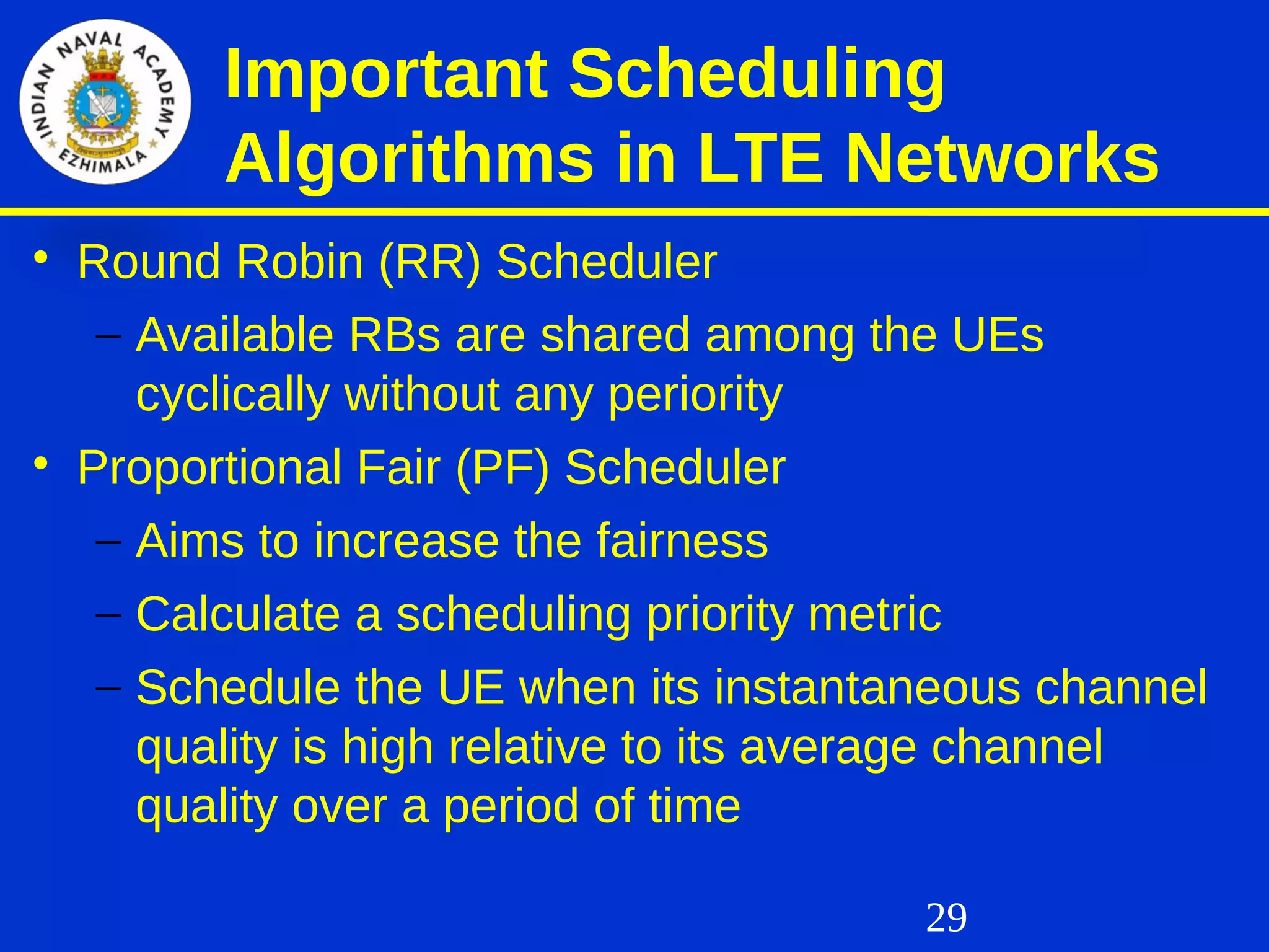 Scheduling Algorithms in LTE and Future Cellular Networks | PDF