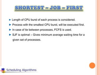 CPU Scheduling algorithms | PPSX