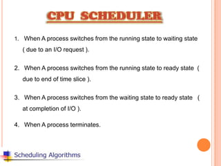 CPU Scheduling algorithms | PPSX