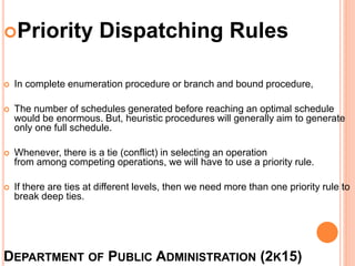 Scheduling and controlling production activities | PPTX